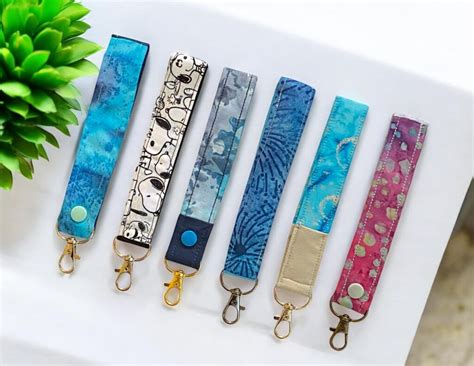 Handmade Fabric Wristlet Keychains Colorful Lightweight And Stylish