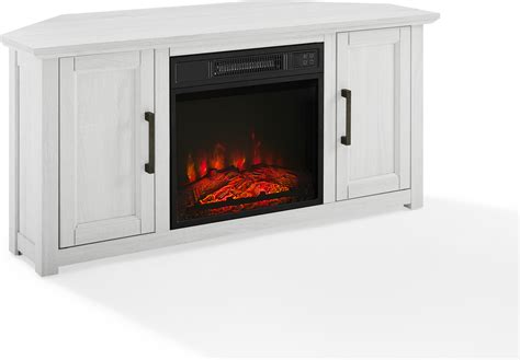 Camden Corner Fireplace Tv Stand For 50 Inch Tvs In White Wash By Crosley Brands 1stopbedrooms