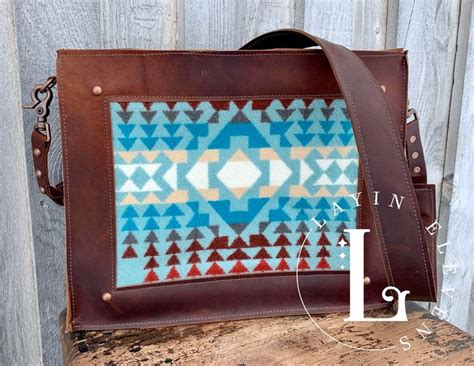 Pendleton Inlaid Leather Purse Purses Leather Bag Leather Bags Handmade