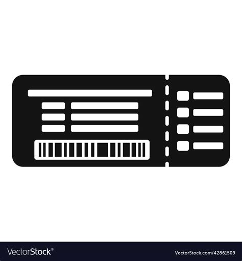 Air Ticket Icon Simple Plane Pass Royalty Free Vector Image