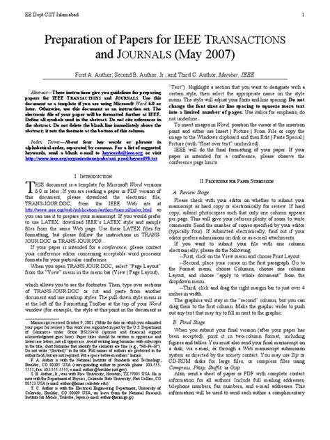 Ieee Paper Format Pdf Citation Portable Document Format