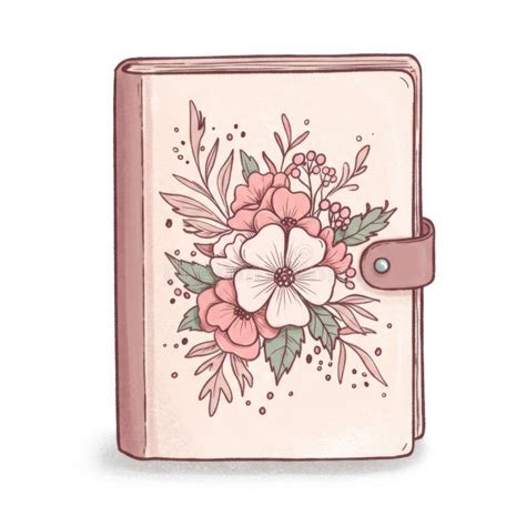 Floral Notebook Design Illustration Stock Illustration Illustration
