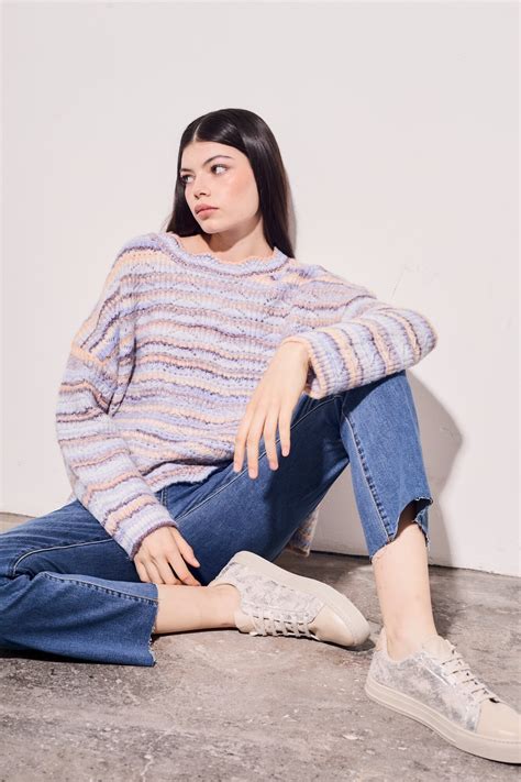 Sweater Texturado Multi Celeste — Lemon