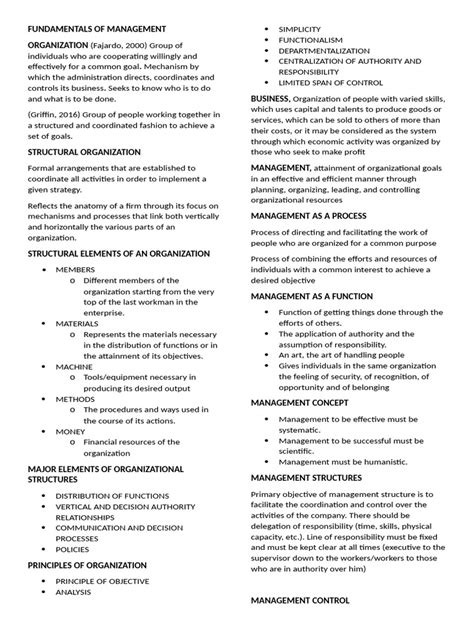 Fundamentals of Management | PDF | Expense | Goal