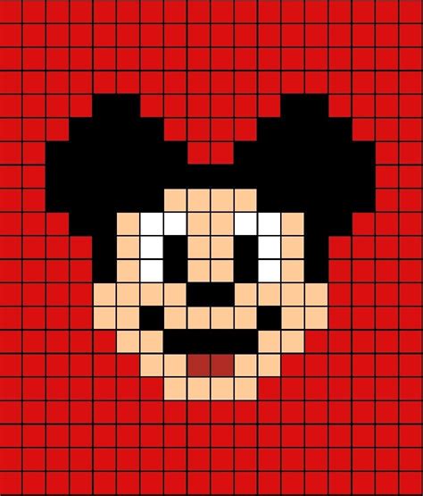 Mickey Mouse S Face Pixel Art Artofit