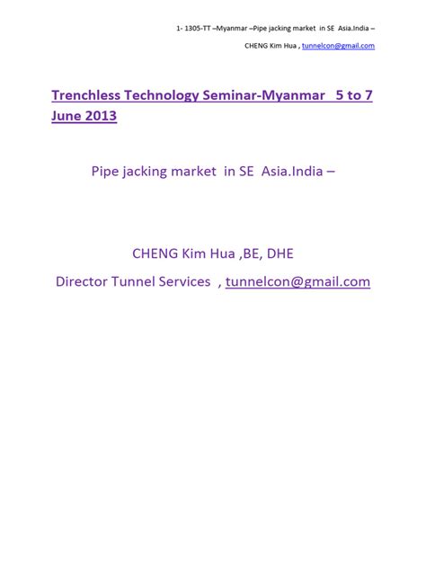1305 Asean Trenchless Technology Seminar Cheng Kim Hua Qpcheng At