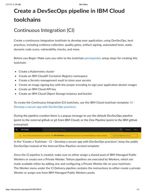 Create A Devsecops Pipeline In Ibm Cloud Toolchains Pdf Cloud Computing Computer Programming