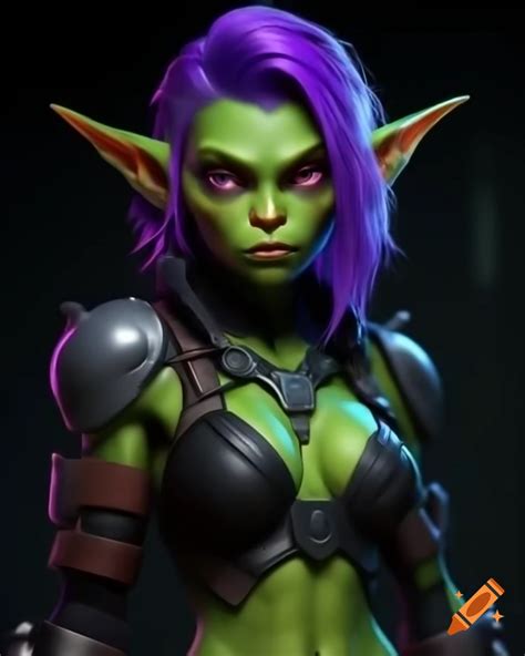 Two Green Skinned Goblin Girls Posing In Front Of The Eiffel Tower Anime Style On Craiyon