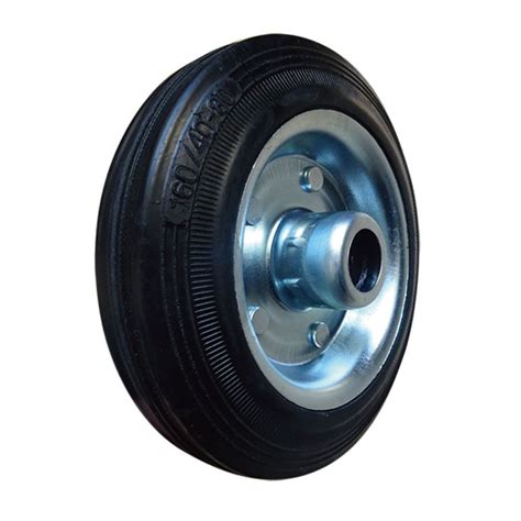 6 Inch 16040 80 Solid Rubber Tire And Wheel Flat Free Puncture Proof