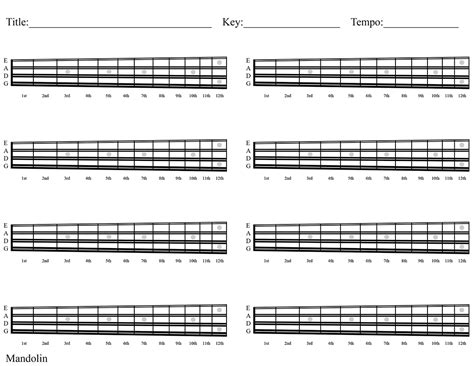 Guitar Chord Chart Blank