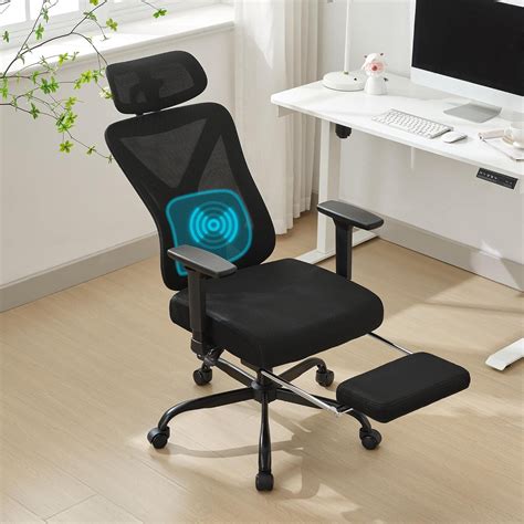 Qulomvs Massage Office Chair With Foot Restmassage Reclining Office