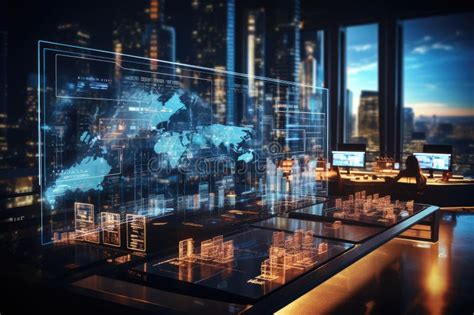 Economic Security And Financial Graph Diagrams On Digital Screens