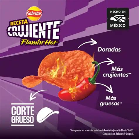 Papas Sabritas Receta Crujiente Flamin Hot 240 G Desde 88 39