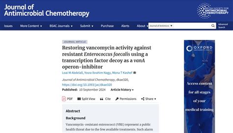 Journalofantimicrobialchemotherapy Resistance Vancomycin