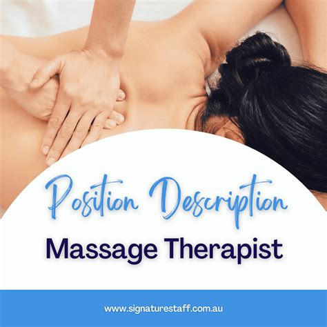 Massage Therapist Job Description Hr Resources Signature Staff