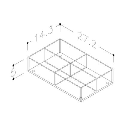 Skuffeinndeler Korsbakken C Plexiglass Stor 4 Rom