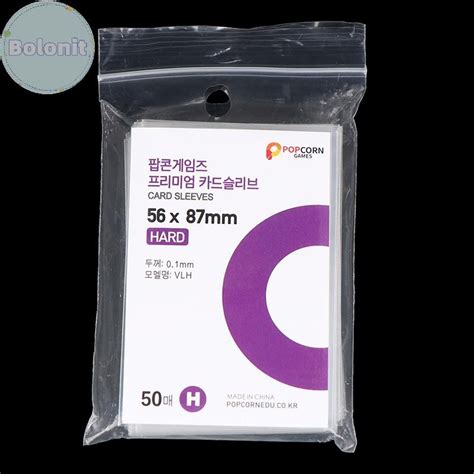 Bolonit 50pcs เกาหลีการ์ดแขน Clear Acid ฟรี Cpp Hard 3 นิ้ว Photocard