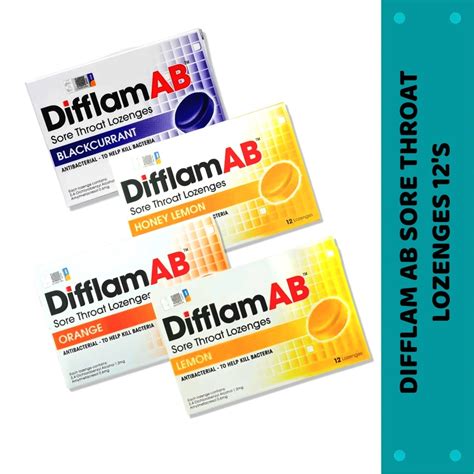 Difflam Sore Throat Lozenges Antibacterial Abhextra 12s Shopee Malaysia