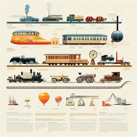 Infographic Detailing The Evolution Of Transportation Technology Over