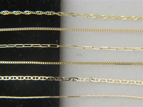 Solid 10k Gold Chain Necklace Box Chain Rope Chain Cable Chain 10kt