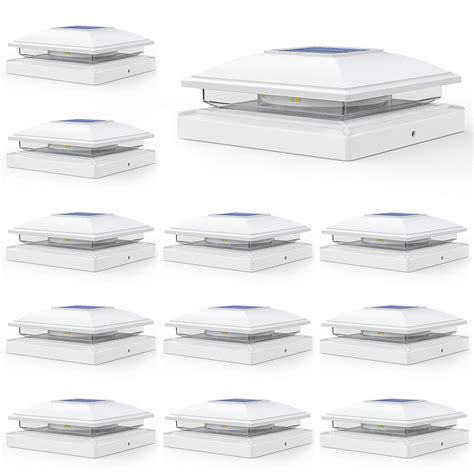 Aponuo Solar Post Cap Lights12 Pack Fence Post Solar Lights 2 Modes