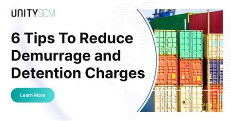 unity scm on linkedin 6 actionable tips to reduce demurrage and