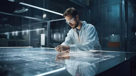 Premium Ai Image Engineers Expert Touch On Solar Panel