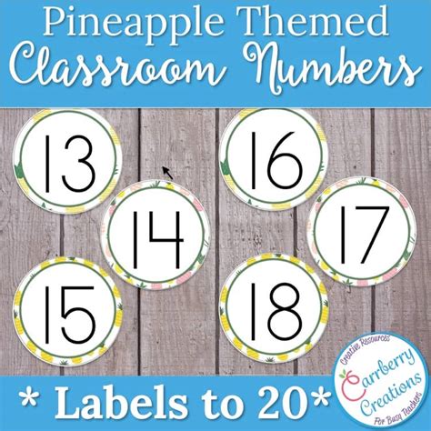 Classroom Theme Decor Numbers Posters Pineapples Theme By Carrberry