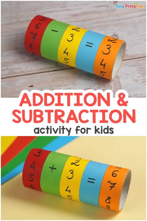 Addition And Subtraction Activity With A Toilet Paper Roll