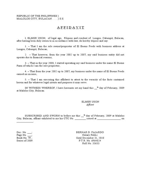 Affidavit Of Closure Pdf Affidavit Public Law