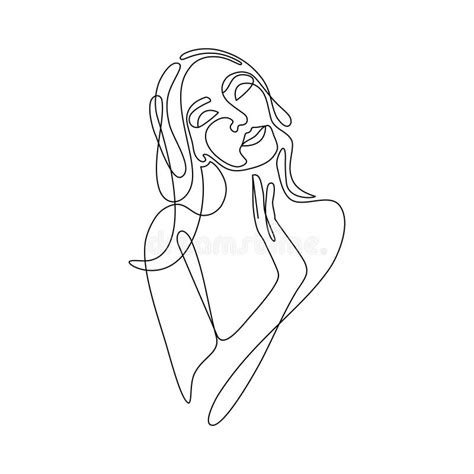 Woman Vector Lineart Illustration Elegant Feminine Beauty Logo Woman