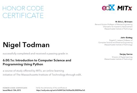 Mit 6001x Introduction To Computer Science And Programming Using