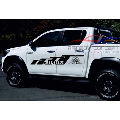 Best Stiker Mobil Toyota Hilux Side Body Samping Sticker Cutting Keren