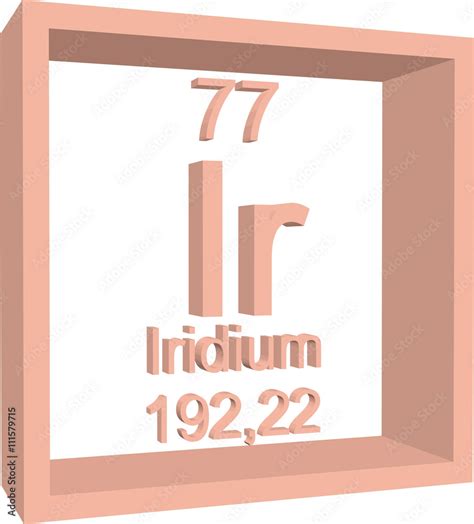Periodic Table Of Elements Iridium Stock Vector Adobe Stock