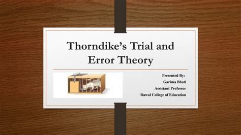 Trial And Error Learning Theory By Thorndike Pdf