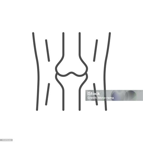 Knee Joint Line Outline Icon Stock Illustration Download Image Now