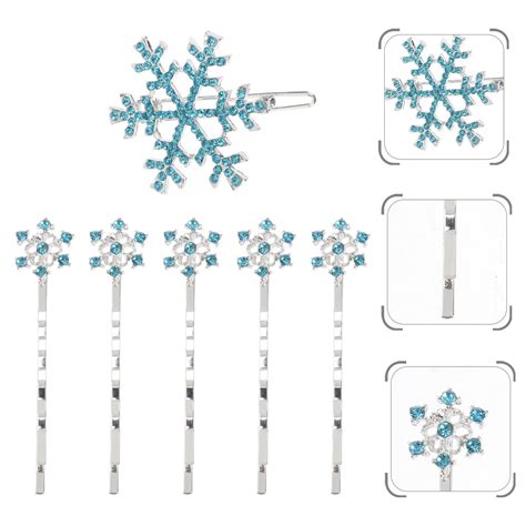 Frozen Elsa Snow Flakes Premium Hair Clips