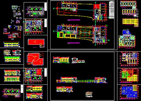 Educational Complex Dwg Section For Autocad • Designs Cad