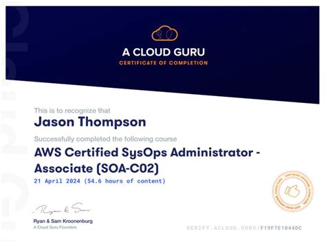 Jason Thompson On Linkedin Aws Cloudcomputing Sysops Acloudguru