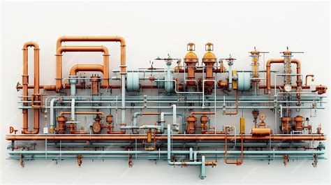 Premium Photo Isolated On A White Background Is A Wall With Pipes A