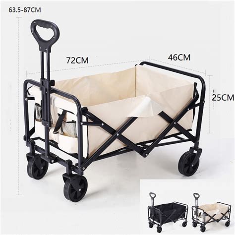 Foldable Wagon Outdoor Trolley Wagon Camping Trolley Foldable Cart Tool