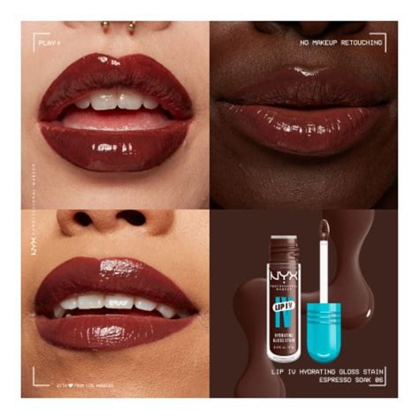 Nyx Professional Makeup Lip Iv Lip Gloss Stain Hydrating 06 Espresso