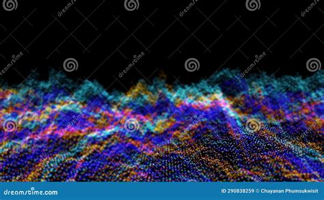Abstract Blue Orange Pink White Visualization Last Waveform Technology Digital Thiusand Element