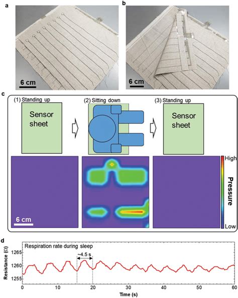 10 × 8 Array Tactile Force Sensor Sheets Of A Flat State And B