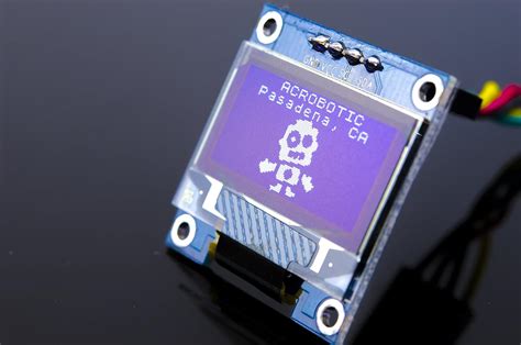 acrobotic 0 96 white i2c 128x64 oled lcd display module
