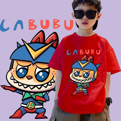 2024 แฟชั่นน่ารักการ์ตูนกราฟิกผ้านุ่มฤดูร้อนสวมใส่ Labubu Labu Boo Pop