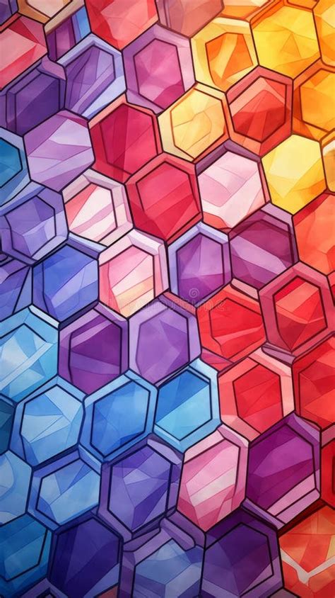 Hexagonal Patterns Material Structure Background Generative Ai Stock