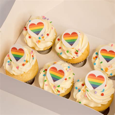 🌈 Rainbow Pride Standard Size Cupcakes Cute Cakes And Co