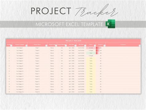 Project Tracker Excel Template