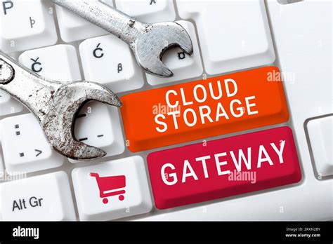 Text Caption Presenting Cloud Storage Gateway Conceptual Photo Server Which Resides At The